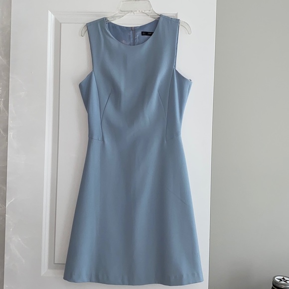 Zara | Dresses | Zara Basic Collection Blue Dress | Poshmark